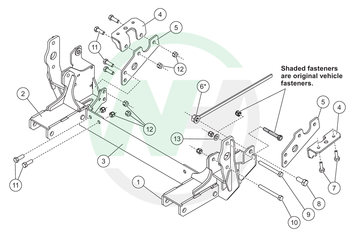 33888 Mount for Western Ultramount Snow Plows for 2019-__ Dodge Ram 25 ...