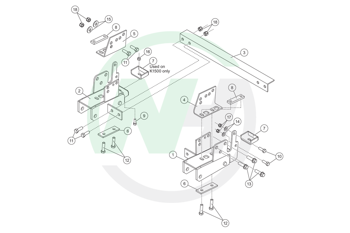 67865 Mount for Western Ultramount Snow Plows for 1988-2000 Chevy GMC ...